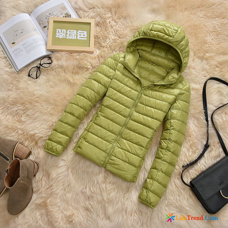 Leichte Steppjacke Damen Blau Dunkel Mit Kapuze Daunenjacke Licht ...